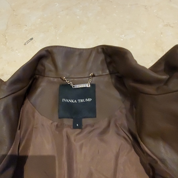 Ivanka Trump | Jackets & Coats | Ivanka Trump Brown Leather Jacket ...